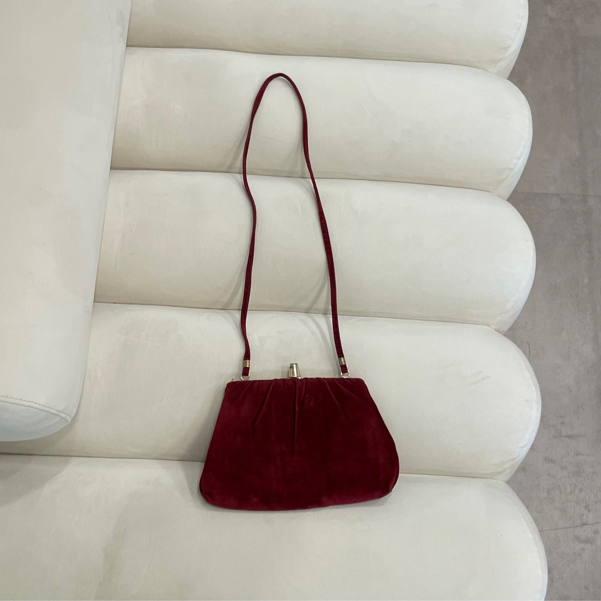 Red Suede Handbag | Seven Sundays