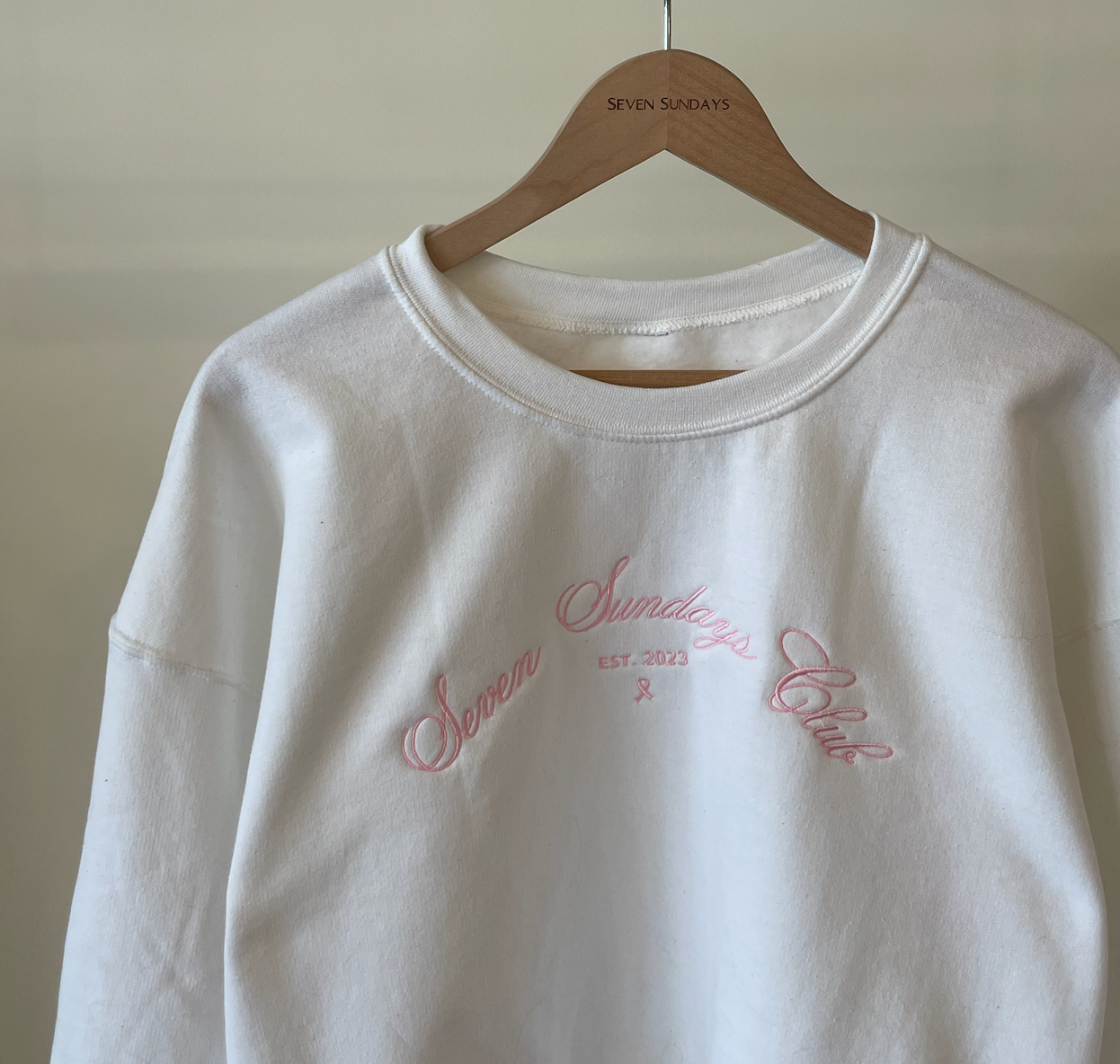 Seven Sundays Club - Breast Cancer Awareness Crewneck | Seven Sundays Seven Sundays Club - Breast Cancer Awareness Crewneck | Seven Sundays